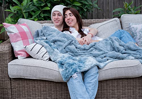 WOLF CREEK BLANKET Double Soft Comfort Blanket Large Arctic Frost Super Soft Cozy Double Sided Warm Throw for Couch or Bed. Thick Two Sided Fuzzy Plush and Minky. 65x50
