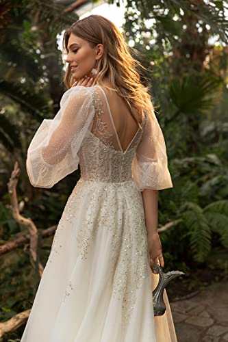 Passat Ivory Long Detachable Chiffon Puff Sleeves For Wedding Dress Spark Detachable Sleeves For Wedding Dresses Add On 04