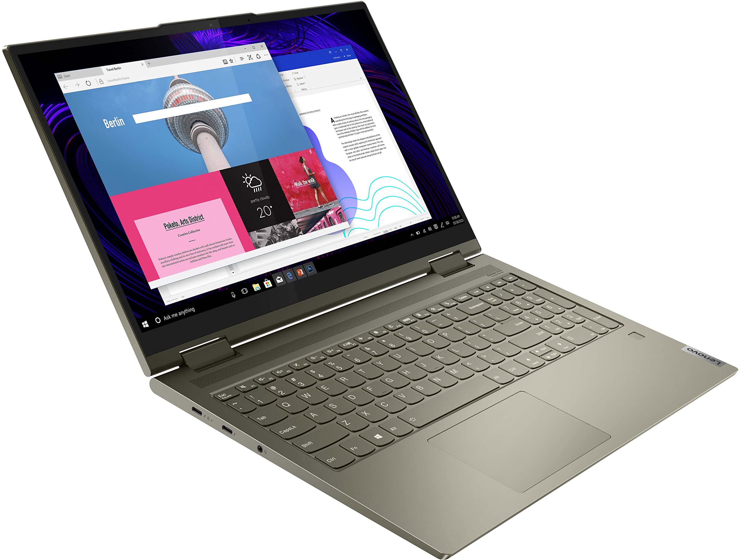 Lenovo 2023 Yoga 7i 15" FHD IPS Touchscreen 300nits 2-in-1 Laptop Intel Evo 4-Core i7-1165G7 Iris Xe Graphics 12GB RAM 512GB NVMe SSD WiFi AX Thunderbolt4 Fingerprint Backlit Windows 11 Pro w/RE USB