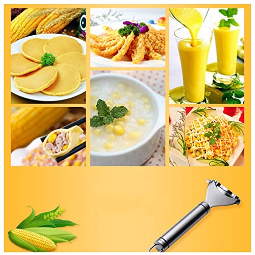 2PCS Magic Corn Peeler,Kitchen Gadget,Stainless Steel Corn Thresher with Ergonomic Handle,Corn Stripper Corn Cob Stripper Tool,Thresher Corn Cutter from the Cob
