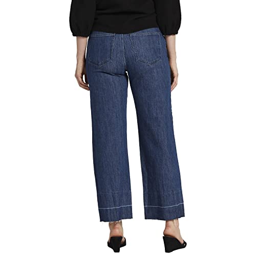 JAG Jeans Women's Sophia High Rise Wide Leg Jeans, Berry Blue, 8 Petite