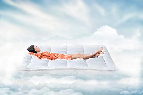 SUFUEE Mattress Topper Full & Mattress Pad Protector - Quality Plush Luxury Down Alternative Pillow Top - 2inch Extra Thick Mattress Cover(54"x75")