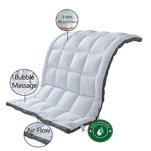 SUFUEE Mattress Topper Full & Mattress Pad Protector - Quality Plush Luxury Down Alternative Pillow Top - 2inch Extra Thick Mattress Cover(54"x75")