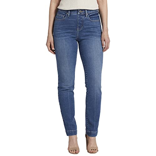 JAG Jeans Women's Petite Valentina High Rise Straight Leg Pull-on Jeans-Legacy, Electric Blue, 2