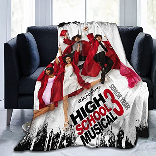 High School and Musical Kids Flannel Fleece Lightweight Air Conditioner Quilt Throw Blankets Blanket Plush Microfiber Blankets for All-Season Nap for Women 60"X50"