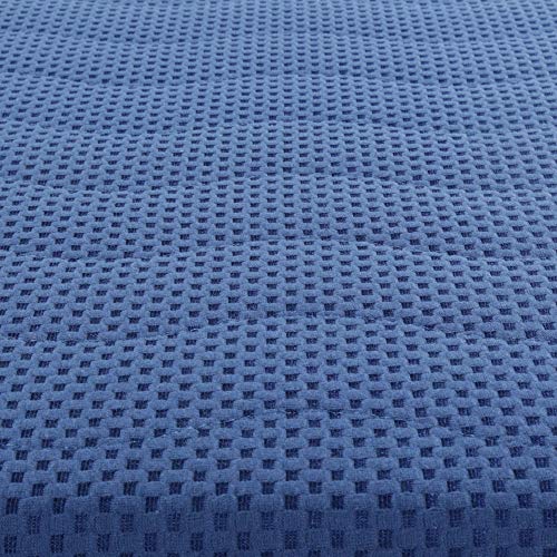 PrimaSleep 4 inch Tri-Folding Topper, Narrow Twin, Blue, Supportive Memory Foam, Best for Visitors Sleepovers Car Trips Camping or Dorm Room Bed (Blue)