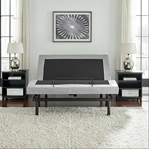 Irvine Home Collection Twin XL Adjustable Base with 10-Inch Gel Memory Foam Mattress Combo Set, Black (D02TXLM)
