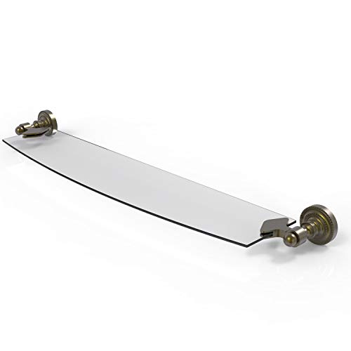 Allied Brass DT-33/24 Dottingham Collection 24 Inch Glass Shelf, Antique Brass