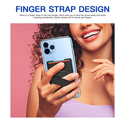 YINHEXI 2Pack Phone Wallet Card Holder, Cell Phone Wallet Stick on Credit Card Holder for Cell Phone & Phone Case, Slim Wallet Compatible with All Smartphones