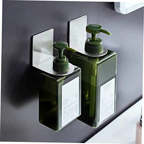 Alipis 2pcs Shower Gel Hanger Shelving Brackets Wall Mount Shelves Hand Wash Dispenser Shower Holder Storage Unit Metal Shelving Heavy Duty Bottle Holder Shampoo Bottle