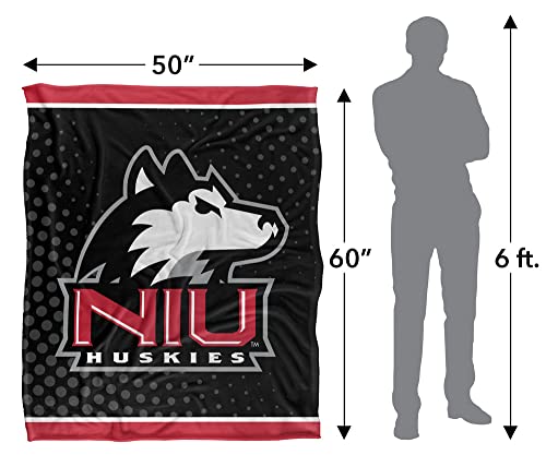 Northern Illinois University Blanket, 50"x60" Logo Dots Silky Touch Sherpa Back Super Soft Throw Blanket