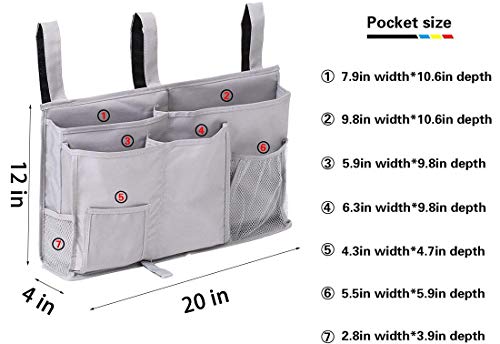 Bunk Bed Under Bedside Caddy Cup Holder for End Table,Desk,Recliner Chairs Arm Rest,Office Mounted,Baby Crib Basket Hanging Hanger Bag Storage Containers for Cell Phone,TV Remote Control,Book,Tablet