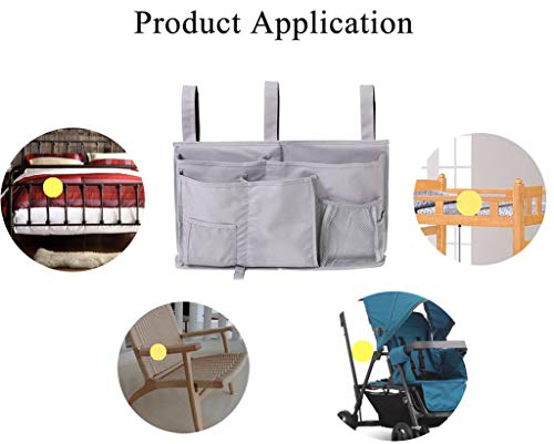 Bunk Bed Under Bedside Caddy Cup Holder for End Table,Desk,Recliner Chairs Arm Rest,Office Mounted,Baby Crib Basket Hanging Hanger Bag Storage Containers for Cell Phone,TV Remote Control,Book,Tablet