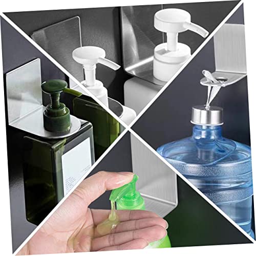Alipis 2pcs Shower Gel Hanger Shelving Brackets Wall Mount Shelves Hand Wash Dispenser Shower Holder Storage Unit Metal Shelving Heavy Duty Bottle Holder Shampoo Bottle