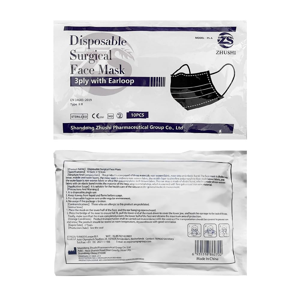 FLTR General Use Face Mask, Black, 75 Count 75 Count (Pack of 1)