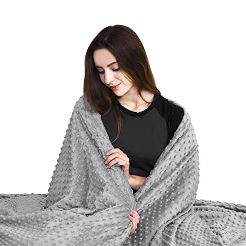 Giantex Duvet Cover for Weighted Blanket 60āx 80ā, Fit for Queen Size Heavy Blanket, Ultra-Soft Minky Microfiber Covers, Removable Duvet Cover Only