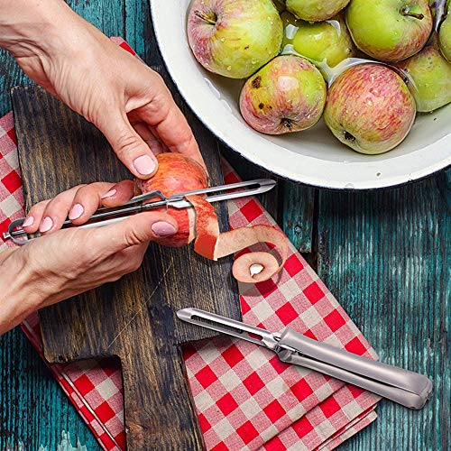 Aniso Kitchen vegetable peeler-Stainless steel rotary peeler for vegetable and carrot fruit,with ergonomic safety and control handle-Dishwasher Safety