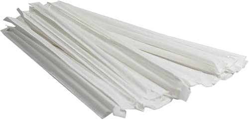Wrapped 500 Pack - 10.25 inch Wrapped Jumbo Drinking Straw, Foodservice Disposable Drinking Straws, Box of 500 Count.