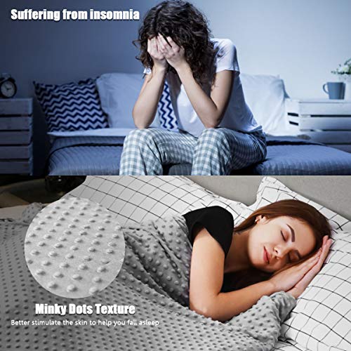 Giantex Duvet Cover for Weighted Blanket 60βx 80β, Fit for Queen Size Heavy Blanket, Ultra-Soft Minky Microfiber Covers, Removable Duvet Cover Only