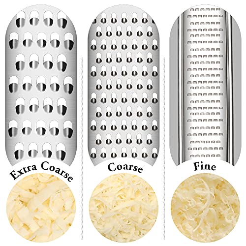 Cambom Cheese Grater Citrus Zester Lemon Zester Pack of 3-304 Stainless Steel - A Sharp Tool for Parmesan Cheese, Ginger, Garlic, Nutmeg, Chocolate, Vegetables,Fruits,Dishwasher Safe