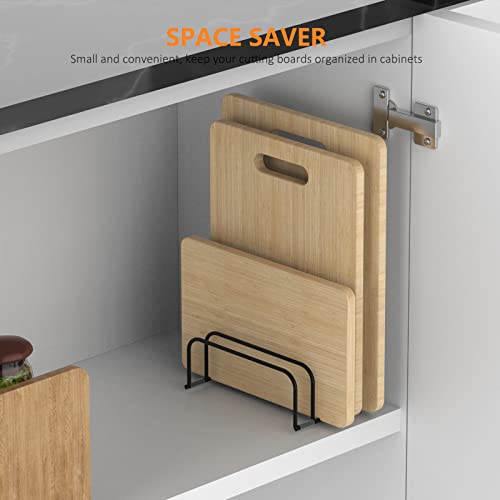KORRTFID Cutting Board Storage Rack, Compact Cutting Board Organizer, Cutting Board Stand Holder, Bakeware, Cookie Sheets Organizer(1.0 Inch Width Slots)