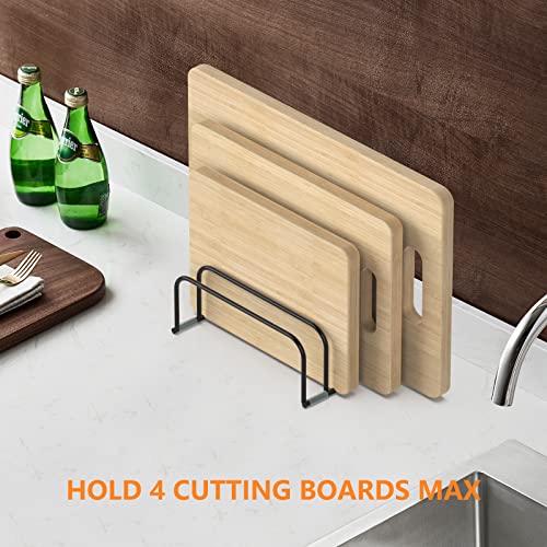 KORRTFID Cutting Board Storage Rack, Compact Cutting Board Organizer, Cutting Board Stand Holder, Bakeware, Cookie Sheets Organizer(1.0 Inch Width Slots)