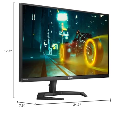 Philips Momentum 27M1N3200VL 27'' Gaming Monitor, Full HD @ 165 Hz, 1 ms Response Time, AMD FreeSync Premium, 4-Year Advance Replacement, Black, Xbox PS5 Switch