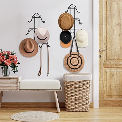 Oxdigi Towel Rack Wall Mounted Set of 2/Durable Metal Towel Holder/Extra Height Shelf Space for Bath Towels,Wine,Yoga Mats/Tree-Shaped Towel Organizer for Bathroom,Kitchen,Pool,Salon,Spa (Black)