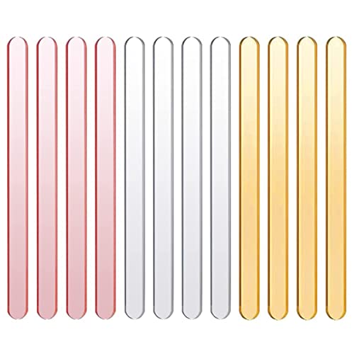 iHomeSet 30 Pcs 4.5 Inch Acrylic Popsicle Stick Reusable Cakesicle Sticks Mini Mirror Ice Cream Sticks for Candy Ice Creamsicle DIY, Multicolor