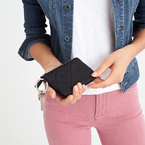 Vera Bradley Women's Performance Twill Deluxe Zip ID Case Wallet With RFID Protection, Olive Leaf, One Size