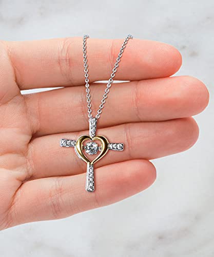 Useful Wife, I Wish That You Would Always See me for The Man I Really am, Your, Brilliant Cross Dancing Necklace for Wife from Husband