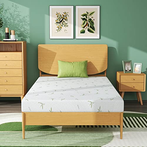 Twin Mattress, 6 inch Twin Size Memory Foam Mattresses in a Box Cooling Gel Mattress for Kids Bunk Trundle Bed Daybed, Medium Firm