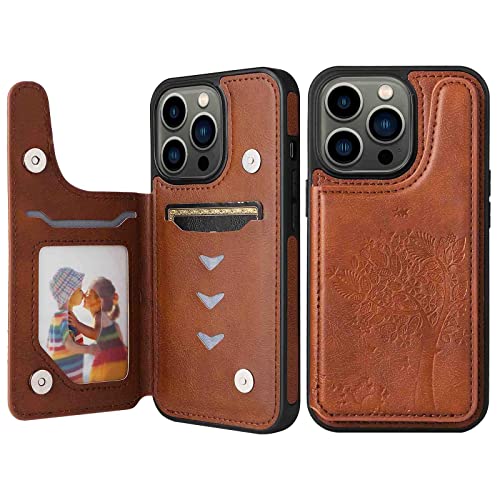 Fansipro Bumper Case Cover for Samsung Galaxy S9 Plus, Premium PU Leather Slim Fit Cover for Galaxy S9 Plus, 1 Card Slot, 1 Photo Frame Slot, Light Weight, Brown