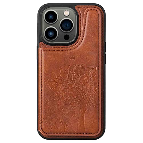 Fansipro Bumper Case Cover for Samsung Galaxy S9 Plus, Premium PU Leather Slim Fit Cover for Galaxy S9 Plus, 1 Card Slot, 1 Photo Frame Slot, Light Weight, Brown