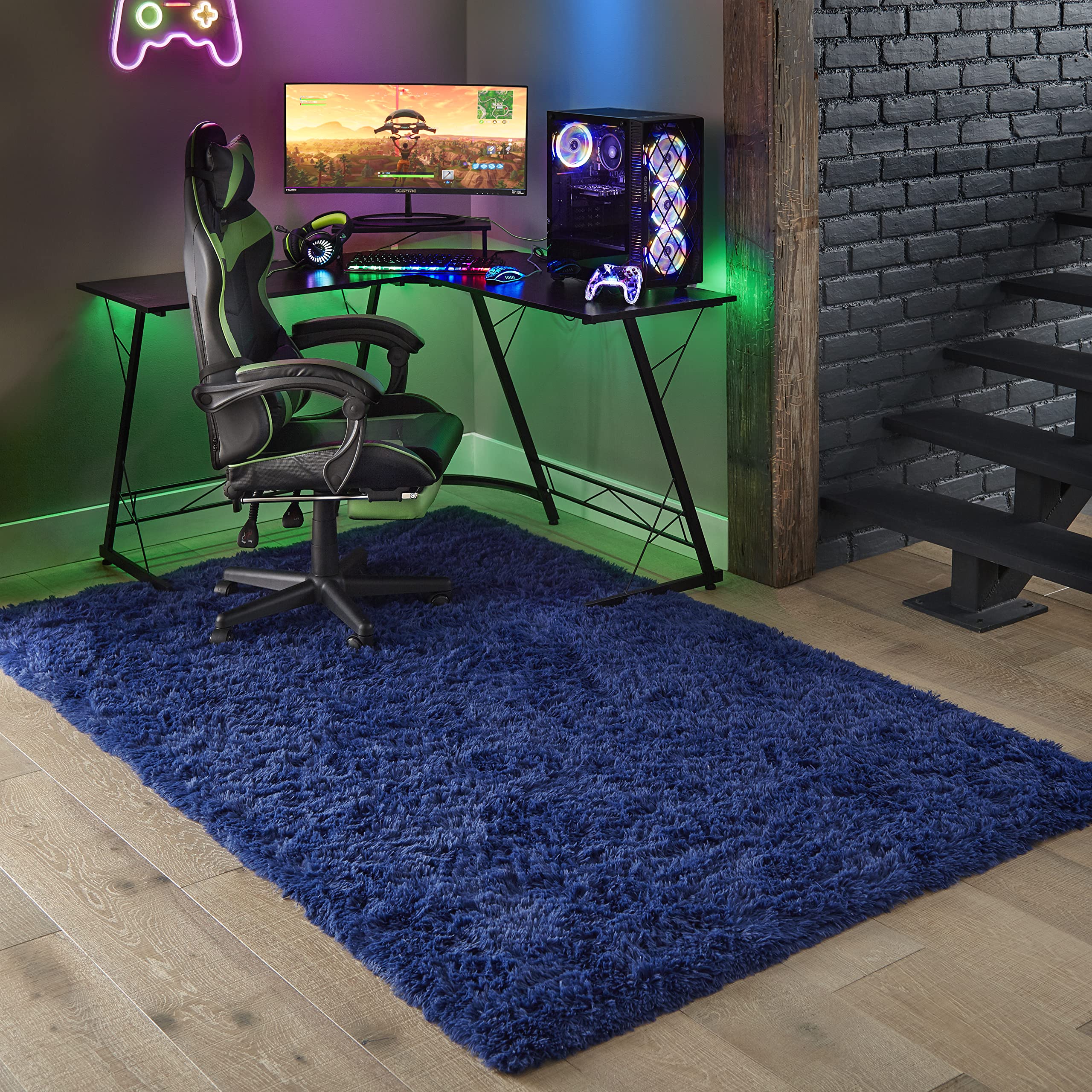 Ophanie Royal Blue Rugs for Living Room 5x8