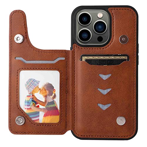 Fansipro Bumper Case Cover for Samsung Galaxy S9 Plus, Premium PU Leather Slim Fit Cover for Galaxy S9 Plus, 1 Card Slot, 1 Photo Frame Slot, Light Weight, Brown