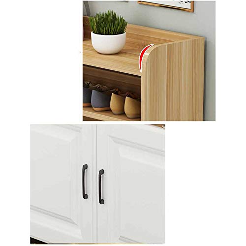 MFCHY Shoe Rack Shelf Console Cabinet Simple Multi-Layer Large Capacity Shoe Cabinet Storage Cabinet Wooden Shoes (Color : Black)