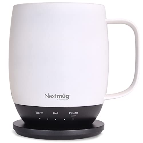Nextmug - Temperature-Controlled, Self-Heating Coffee Mug (Ivory - 14 oz.)