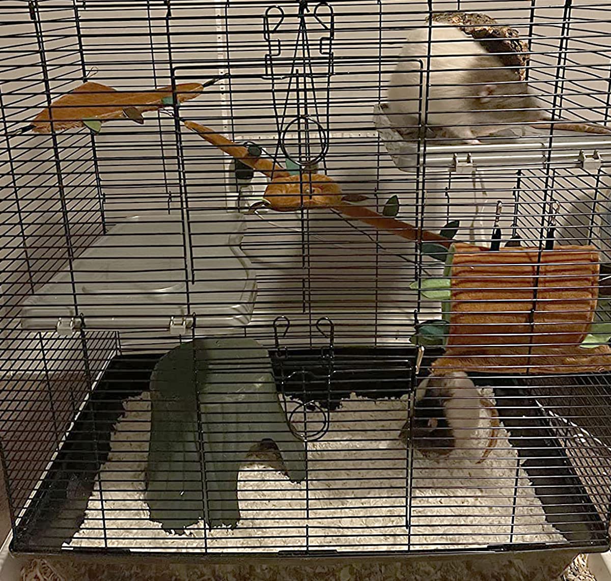 MUYG Hamster Hammock,Small Animal Hanging Hideout Tunnel Sleeping Set Plush Swing Warm Bed House Cage Nest Accessories for Sugar Glider,Squirrel,Brown(5 Pcs)