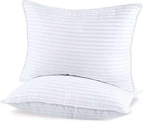 Utopia Bedding 1 Queen Quilted Fitted Mattress Pad White with 4PC Queen Bed Sheet Set Grey and 2 Pack Queen Bed Pillows for Sleeping