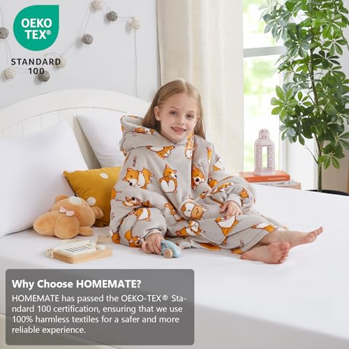 Homemate Wearable Blanket Hoodie, Cute and Funny Patterns Oversized Hoodie Sweatshirt Blanket for Adults Women Men,Cozy,Warm,Fuzzy Hoodie Blanket