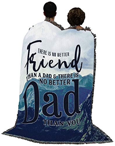 Pure Country Weavers There is No Better Friend Than a Dad Blanket - Gift Tapestry Throw Woven from Cotton - Made in The USA (72x54)