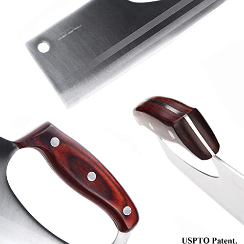 HIDAMOS Professional Chef Knife Super Sharp Effort Saving Kitchen Knives Stainless German Steel Cleaver for Meat/Vegetable