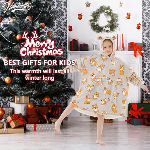 Homemate Wearable Blanket Hoodie, Cute and Funny Patterns Oversized Hoodie Sweatshirt Blanket for Adults Women Men,Cozy,Warm,Fuzzy Hoodie Blanket