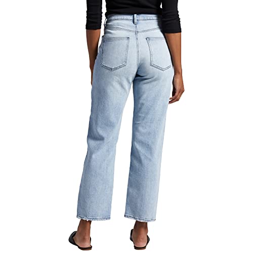 JAG Jeans Women's Rachel High Rise Relaxed Tapered Leg Jeans, Capri Blue, 12
