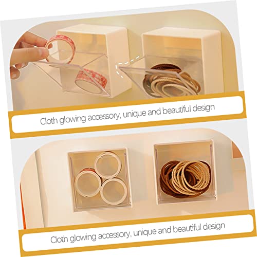 FOMIYES Box Desktop Storage Box Desktop Stand Cotton Pad Container Cotton Pad Dispenser Cotton Balls Swab Holder Cosmetic Pads Container Wall- Mounted Cotton Pad Holder Cotton Pad Box