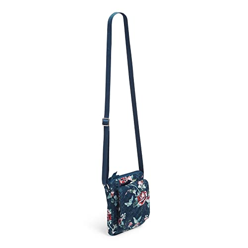 Vera Bradley Women's Cotton Mini Hipster Crossbody Purse With RFID Protection, Rose Toile - Recycled Cotton, One Size