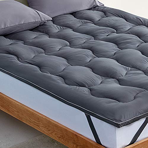 SLEEP ZONE Full Size Mattress Topper Cooling Mattress Pad Cover Fluffy Down Alternative Bed Topper 8-21 Inch Deep Pocket, Full