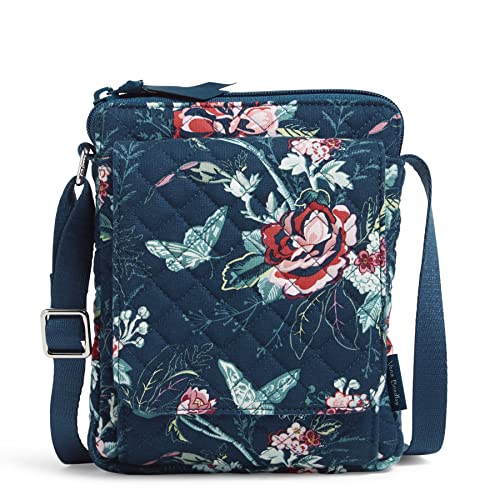 Vera Bradley Women's Cotton Mini Hipster Crossbody Purse With RFID Protection, Rose Toile - Recycled Cotton, One Size