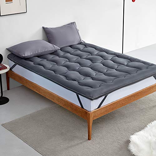 SLEEP ZONE Full Size Mattress Topper Cooling Mattress Pad Cover Fluffy Down Alternative Bed Topper 8-21 Inch Deep Pocket, Full